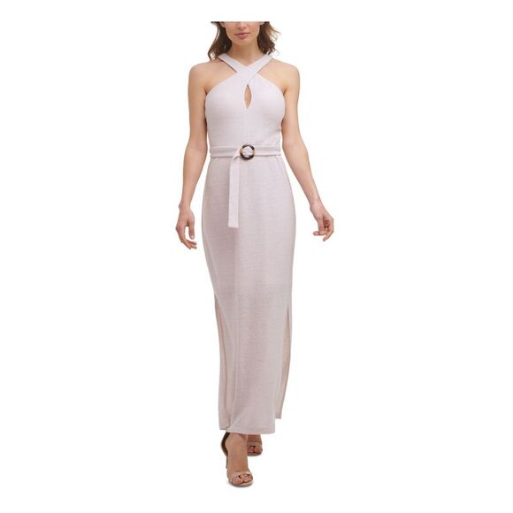 Guess | Dresses | Nwt Guess Womens Beige Belted Side Slit Sleeveless ...